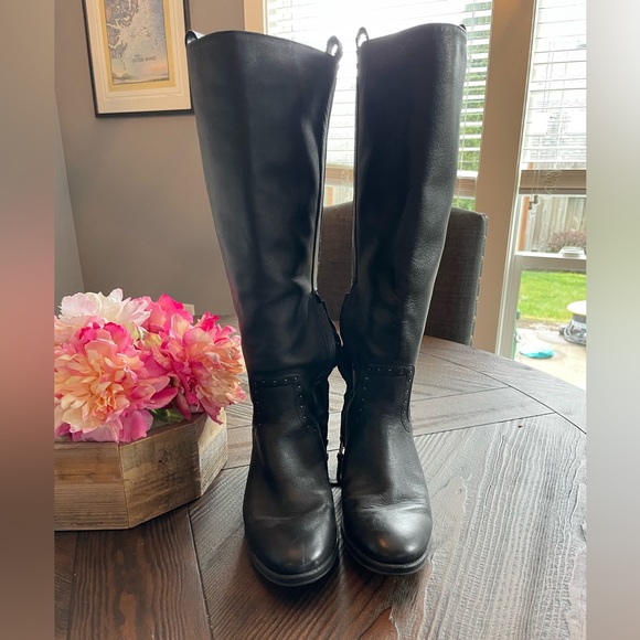 Sam Edelman | Shoes | Black Leather Sam Edelman Knee High Boots | Poshmark
